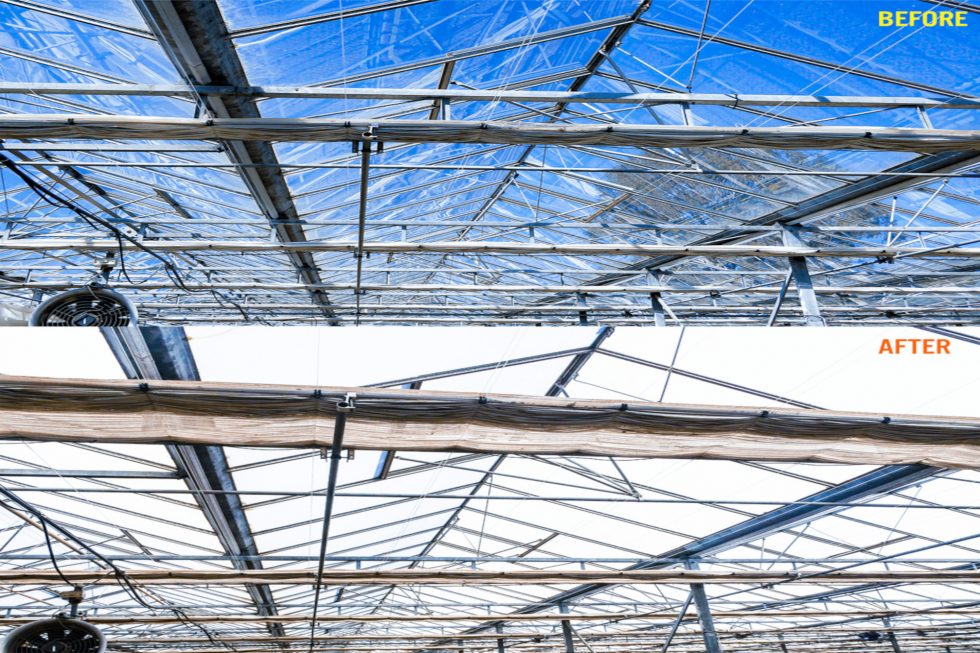 Greenhouse Whitewashing – On Point Drones – Built on Precision and Trust